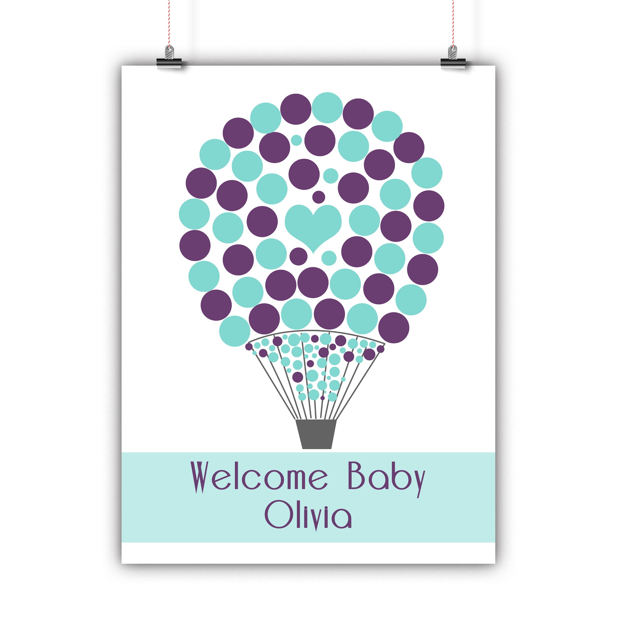 Balloon Baby Shower Guest Book