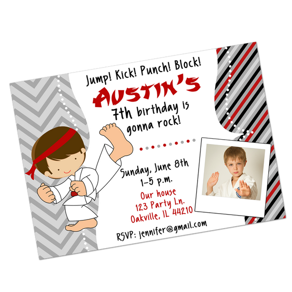 Karate Boy Digital Birthday Invitation – INKtropolis