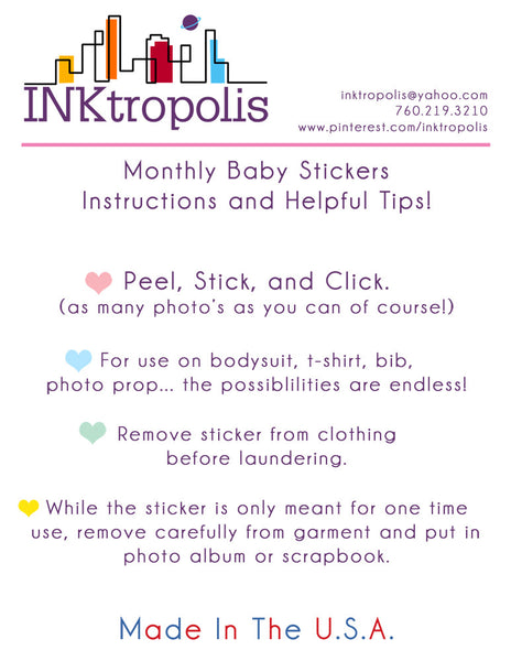 Spring Time Baby Month Stickers – INKtropolis