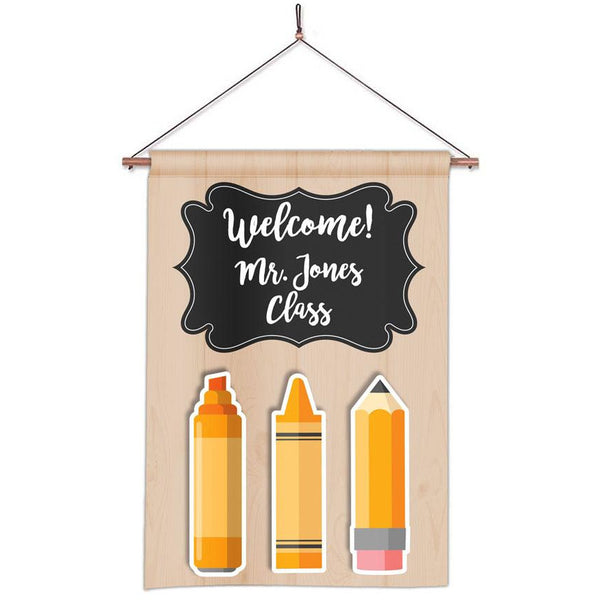 Personalized Classroom Flag - Teacher Flag - Classroom Decor - Pencils ...